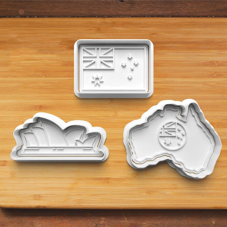 Australia Theme Cookie Cutters And Stamp – Warwick Screenprinting and ...